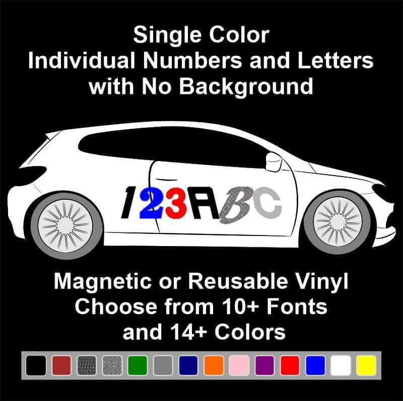 Single Color Autocross Numbers and Letters - Shop Now! – Solo ...